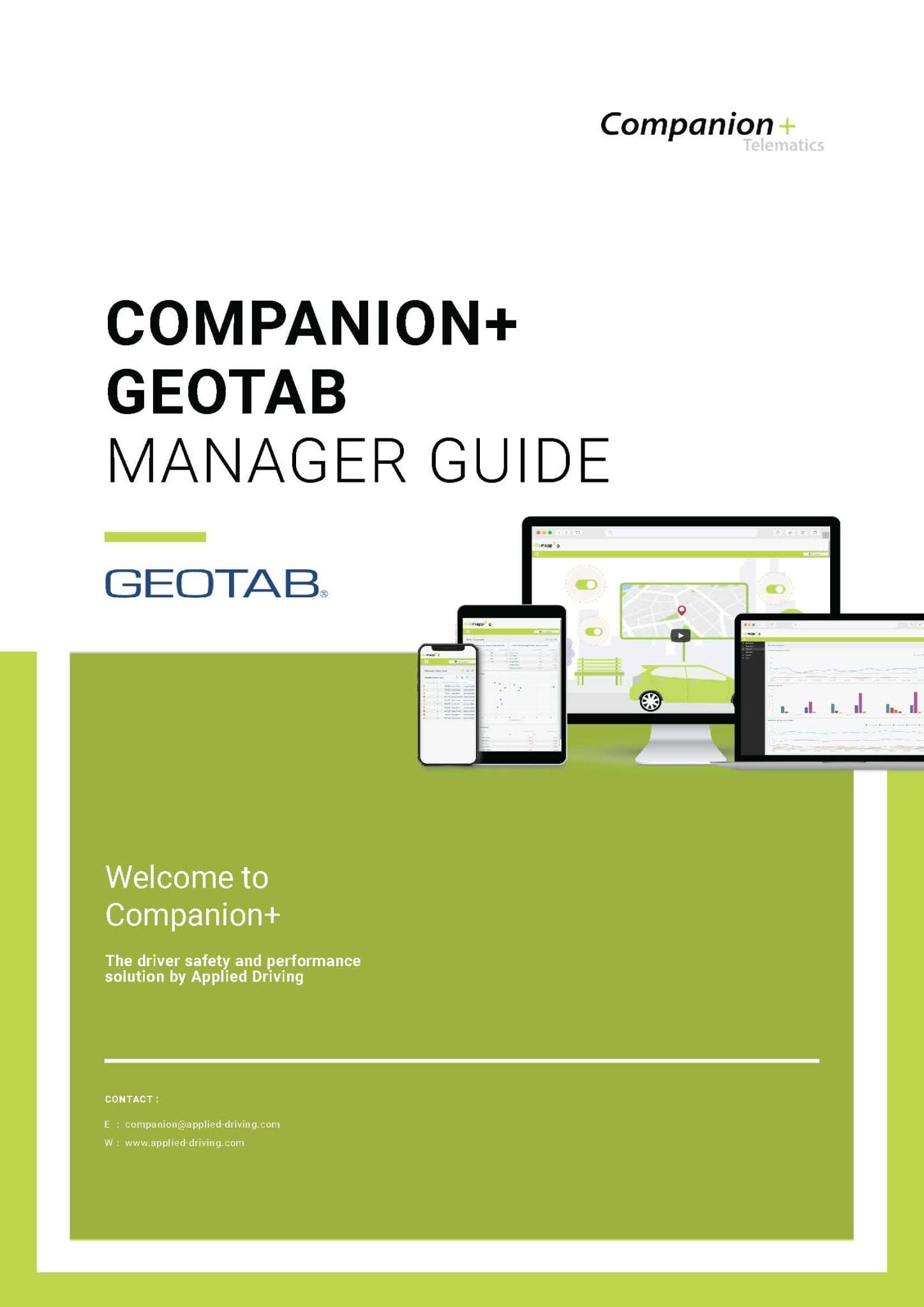 (Geotab) Companion+ Manager Guide | Applied Driving