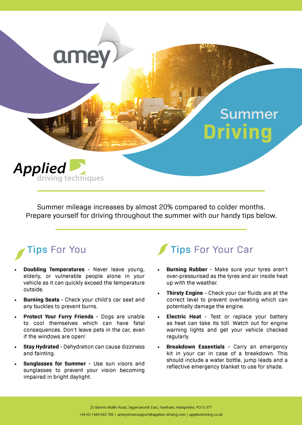 Summer Driving (Amey) | Applied Driving
