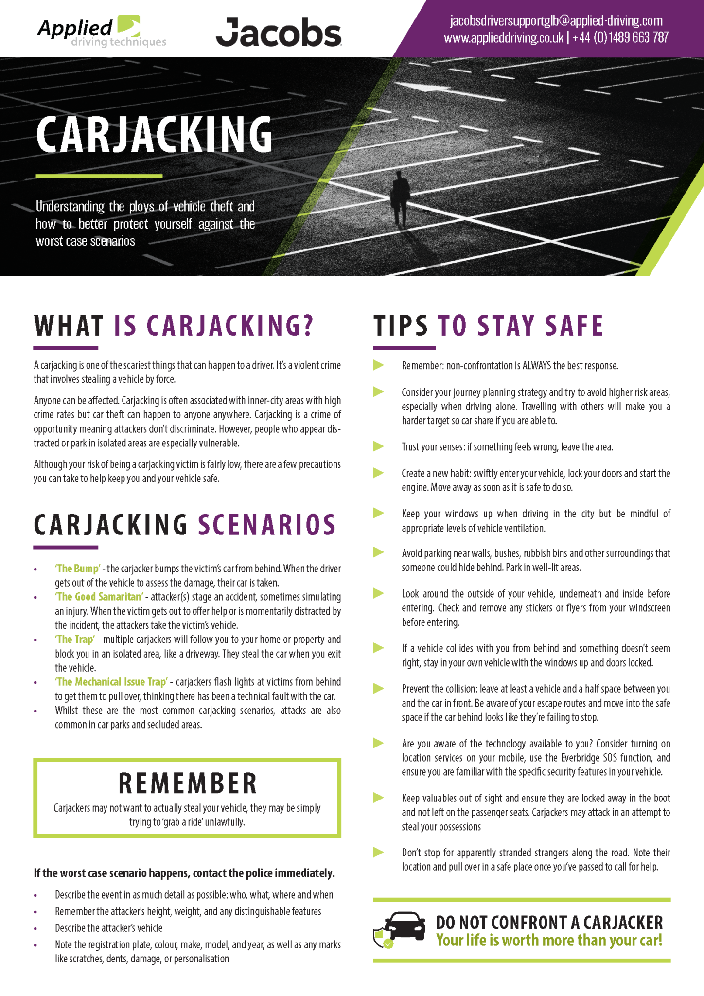 Carjacking (Jacobs) | Applied Driving