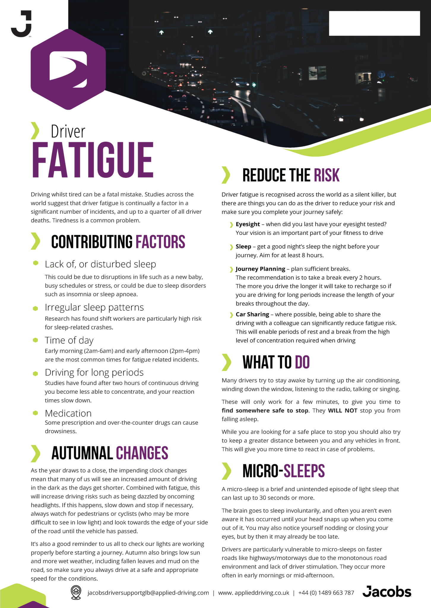 Driver Fatigue (Jacobs) | Applied Driving