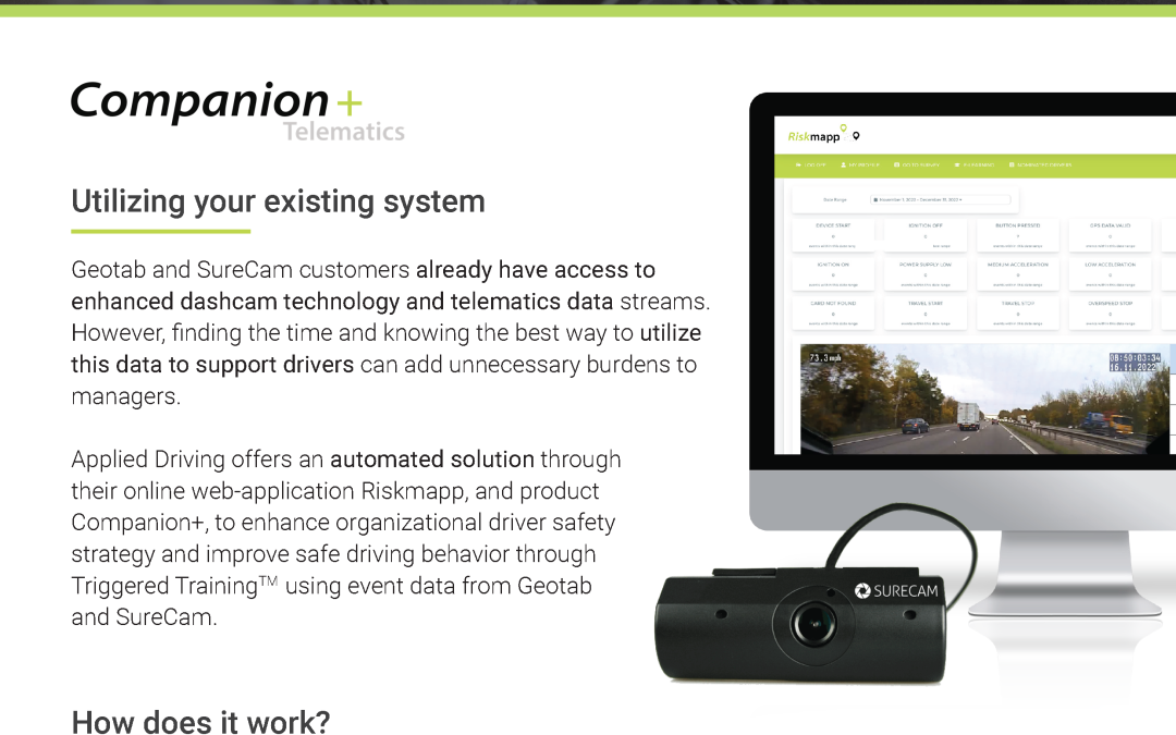 Joint Solutions Flyer (SureCam and Geotab) | Applied Driving