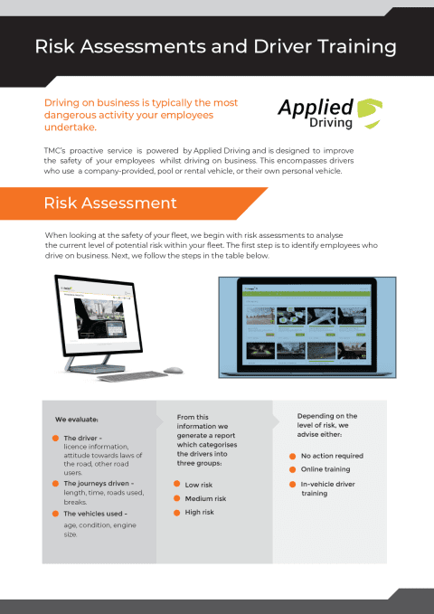 Risk Assessment & Driver Training Flyer (TMC) | Applied Driving