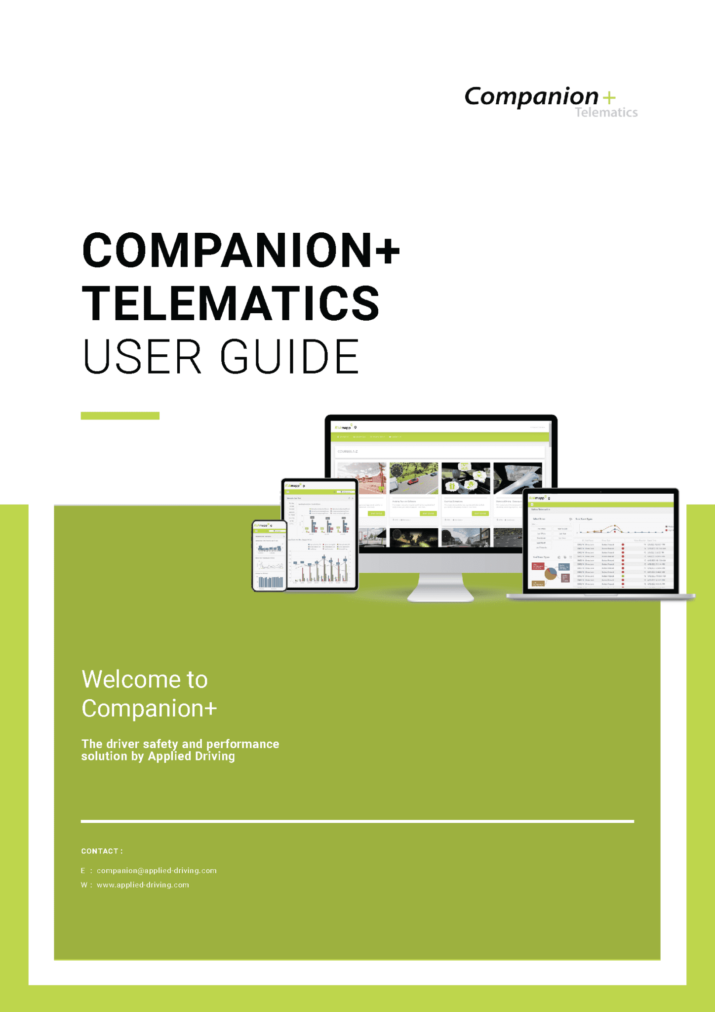 Companion+ Telematics User Guide | Applied Driving